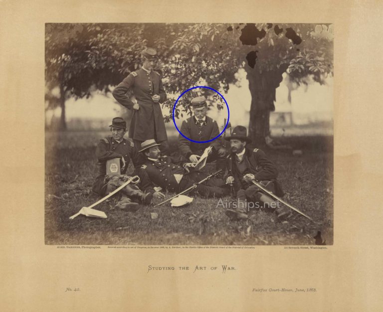 A photograph of Count Ferdinand von Zeppelin during the American Civil War
