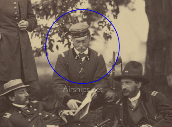 A photograph of Count Ferdinand von Zeppelin during the American Civil War