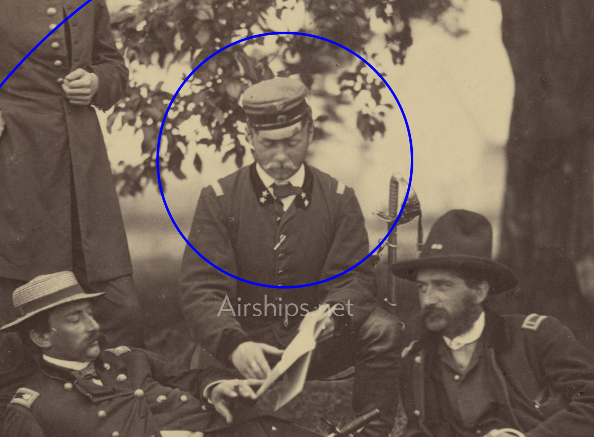 A photograph of Count Ferdinand von Zeppelin during the American Civil War